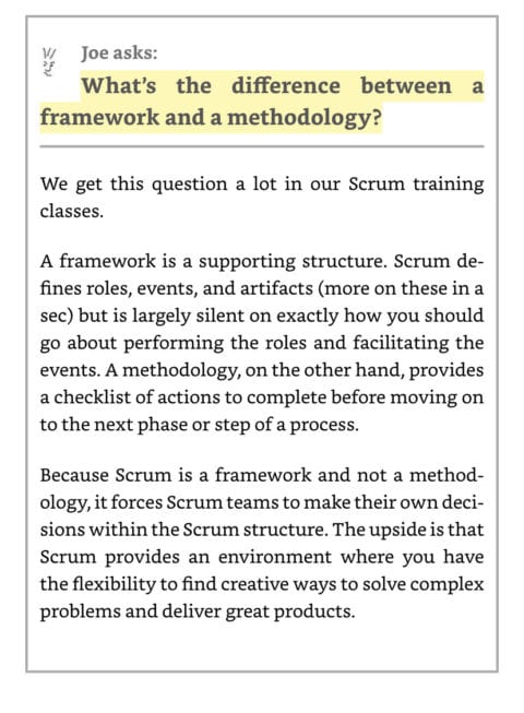 What's the difference between a framework and a methodology? | AgileFire